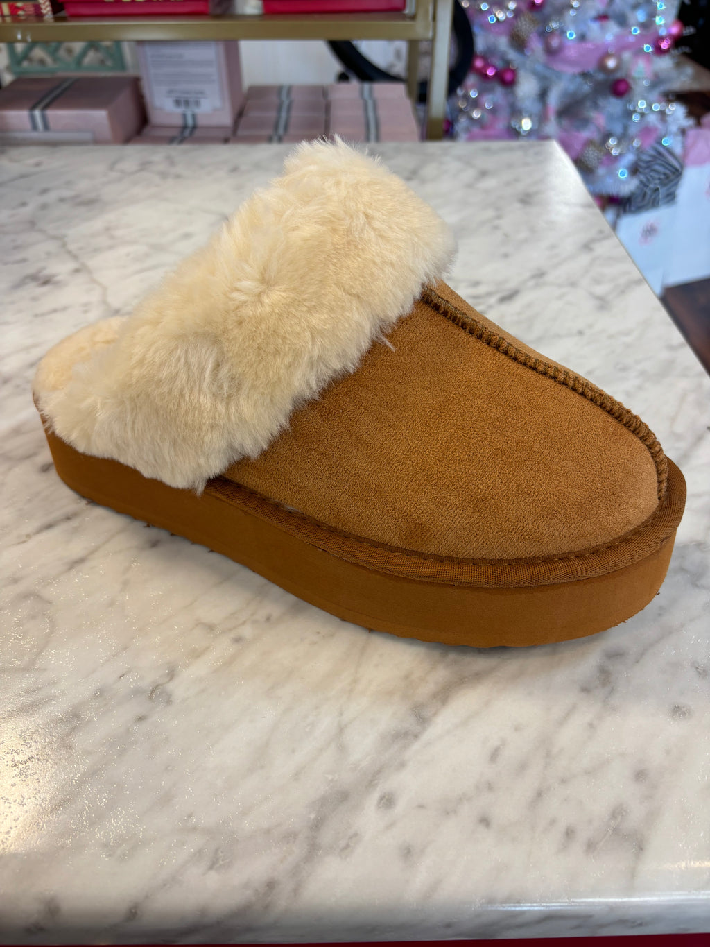 Cognac Platform Slide – Dish and Lily Statesboro