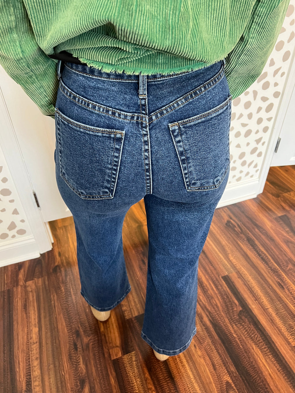 Dark Denim Patch Pocket Wide Leg Jean – Dish and Lily Statesboro